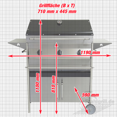 Gasgrill aus Edelstahl - Premio XL Profi - Bausatz / 6004